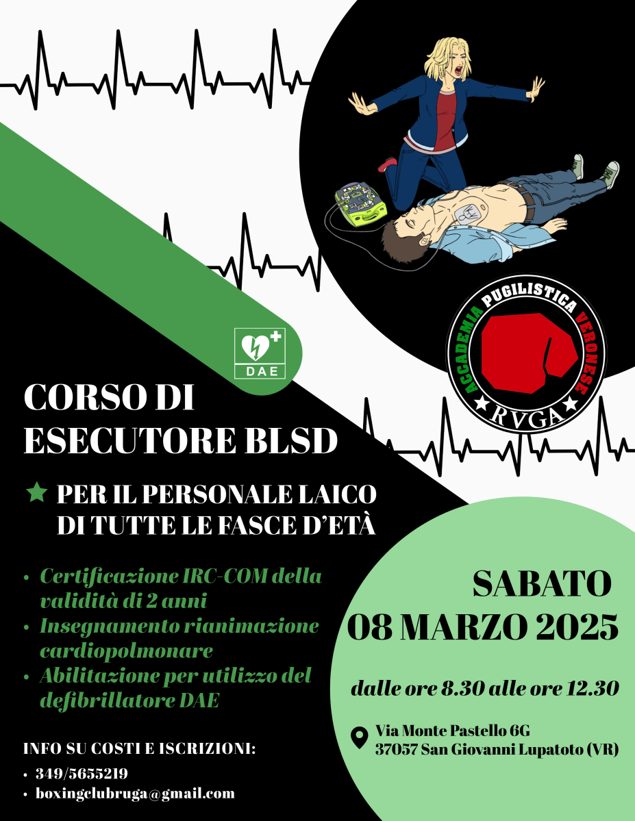 Corso di esecutore BLSD del 08/03/2025 – ACCADEMIA PUGILISTICA VERONESE RUGA